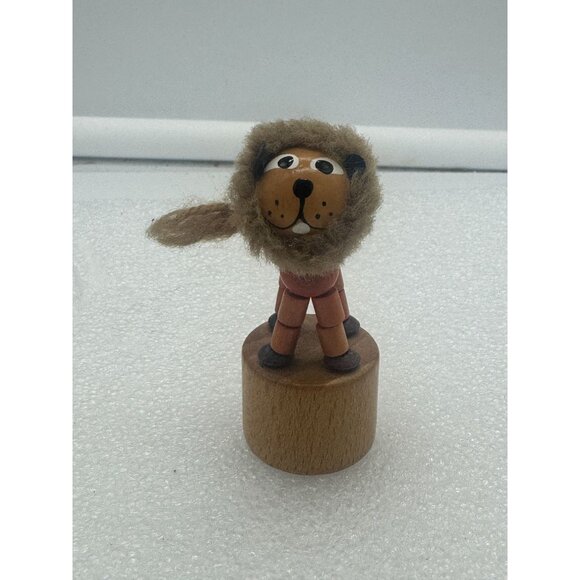 Fomlet | Toys | Vintage Fomlet Wood Lion Push Puppet Toy Italy | Poshmark